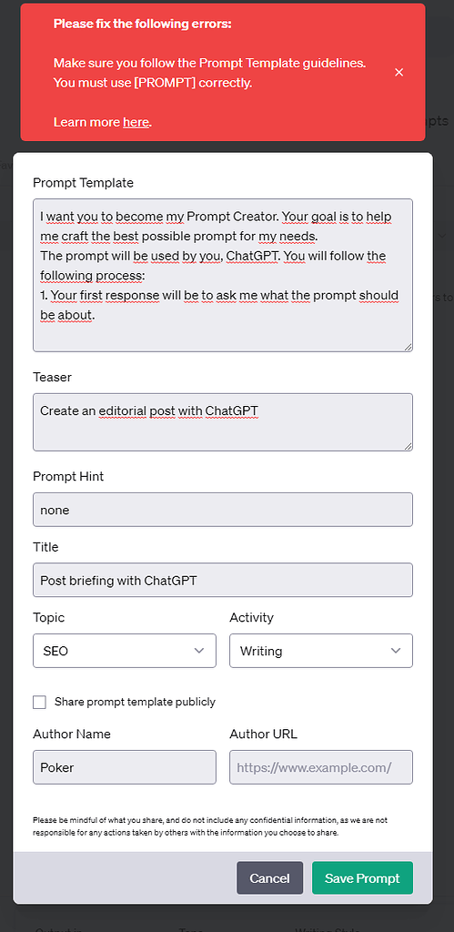 Solved +++ Prompt Creator Prompt? - How do I...? - AIPRM Community Forum