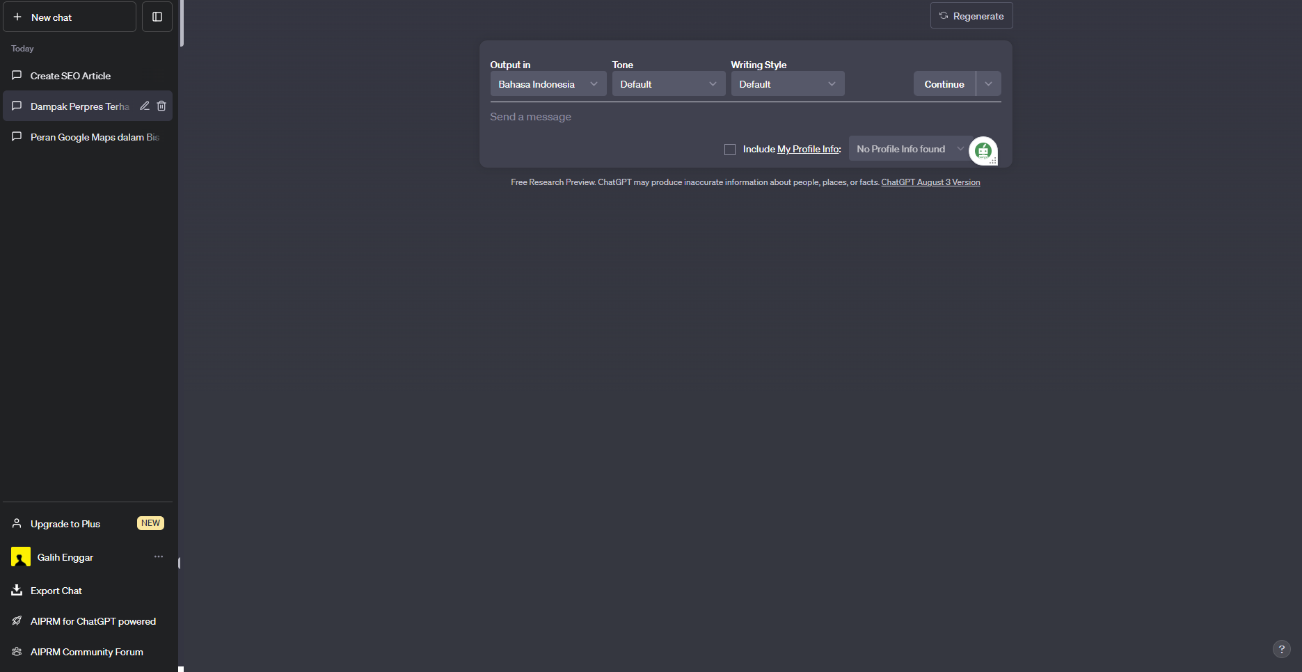 Why aiprm not working on chatgpt? - Page 4 - I have a problem ...